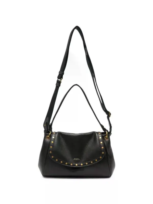 Isabel Marant Étoile Medium Chany Stud-embellished Leather Shoulder Bag - Black