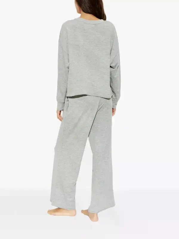 Polo Ralph Lauren Logo-embroidered Two-piece Pajamas Set - Grey