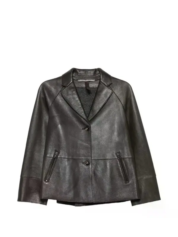THE JACKIE LEATHERS Button-up Leather Jacket