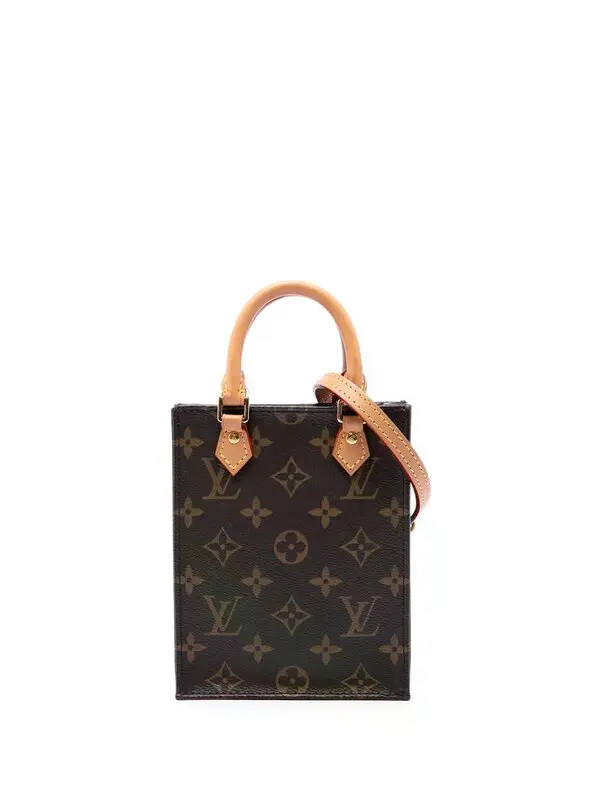 LOUIS VUITTON 2020 Monogram Petit Sac Plat Satchel