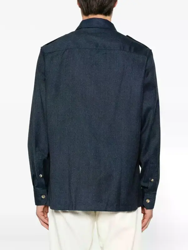 Brunello Cucinelli Button-up Epaulette Shirt