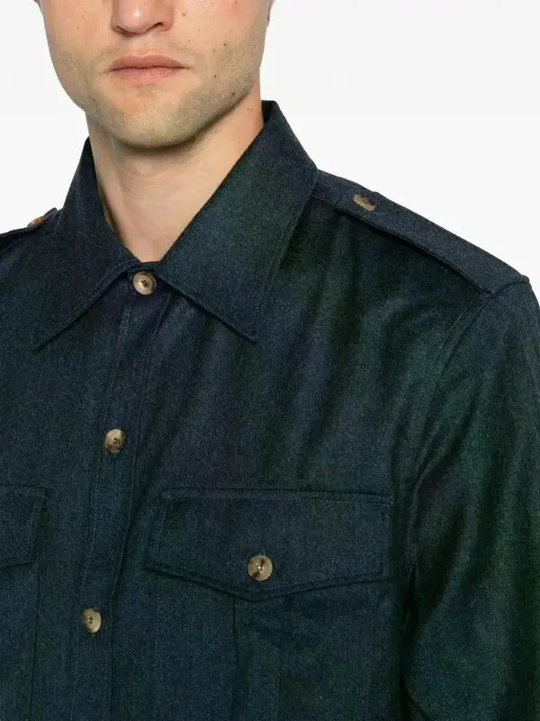Brunello Cucinelli Button-up Epaulette Shirt