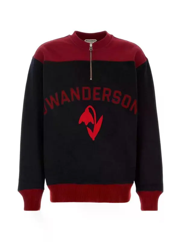 JW Anderson Colour-block Half-zip Sweater