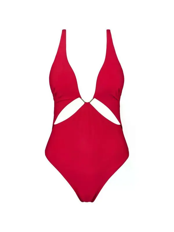 AUBADE Beach Escape Cut-out Swimsuit - Red