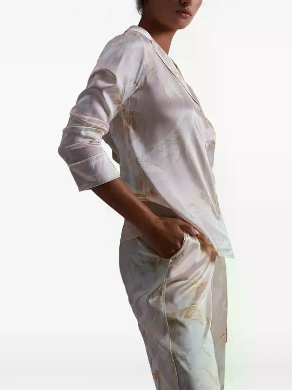 AUBADE Silk Night Floral-print Pajama Top