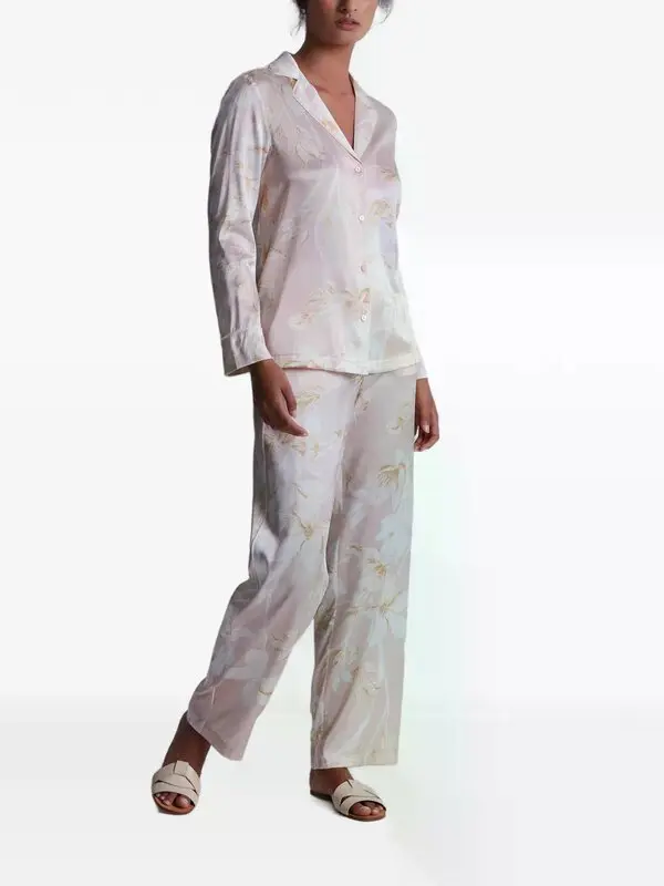 AUBADE Silk Night Floral-print Pajama Top