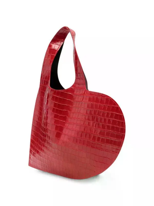 Coperni Heart Croc-effect Shoulder Bag