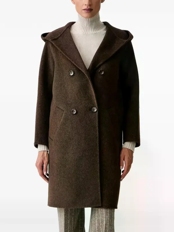 SILVIAN HEACH Double-breasted Hooded Coat