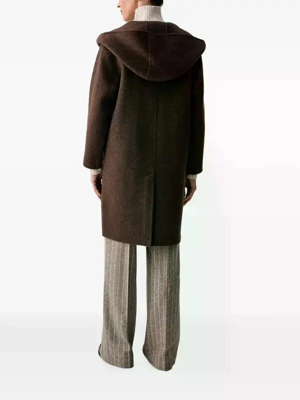 SILVIAN HEACH Double-breasted Hooded Coat