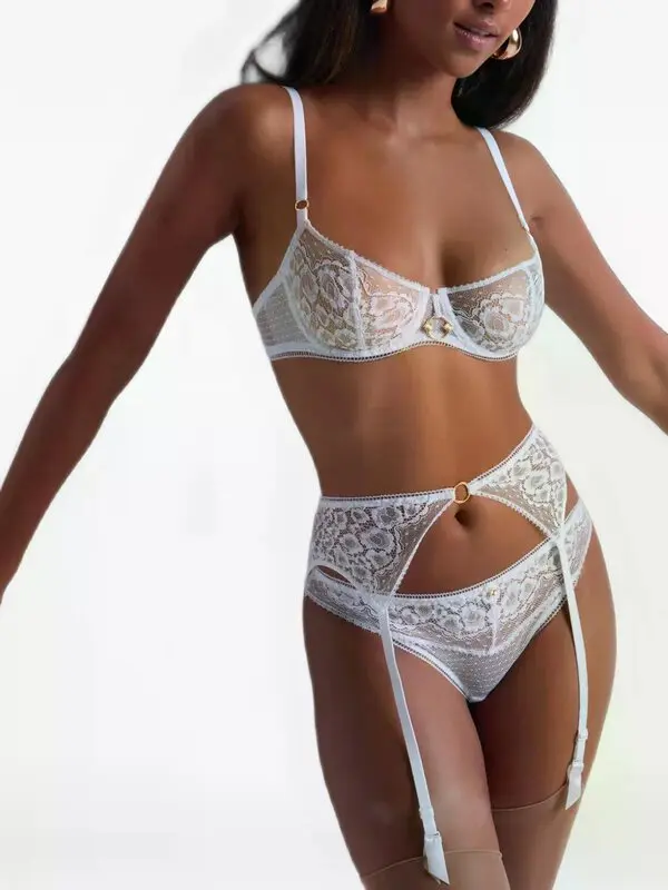 AUBADE Illusion Fauve Lace Suspender Belt