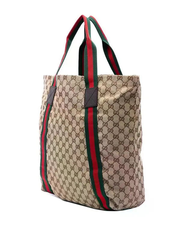 Gucci 2016-2026 Gg Canvas Web Tote Bag