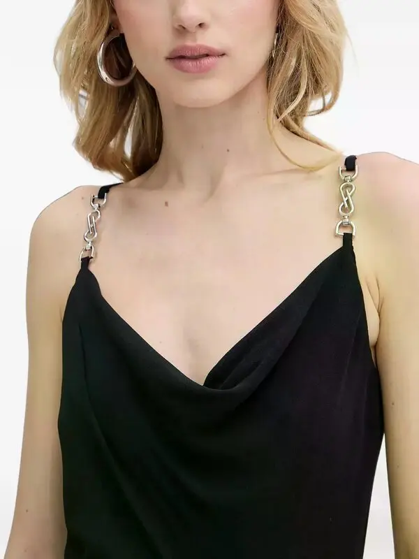 MORGAN Chain-strap Asymmetric-hem Dress