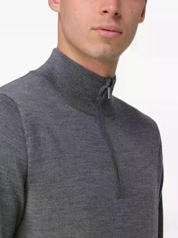 XC Half-zip Merino Wool Sweater - Grey