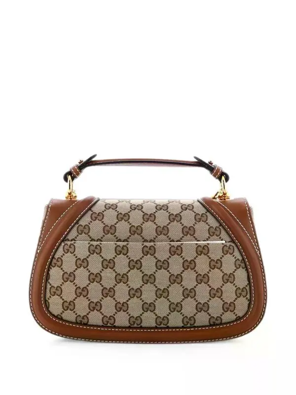 Gucci Blondie Nm Top Handle Bag Gg Coated Canvas With Leather Medium Shoulder Bag