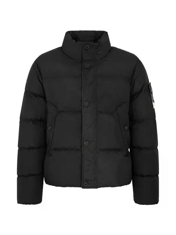 Stone Island 4100109 Crinkle Reps Ny Down Jacket With Wind Resistance And Anti-drop - Black