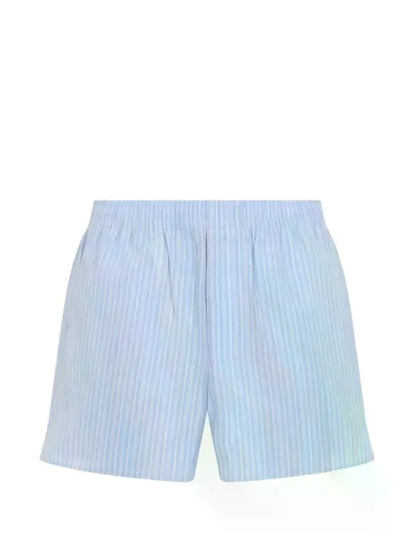AMI Paris Striped Cotton Shorts