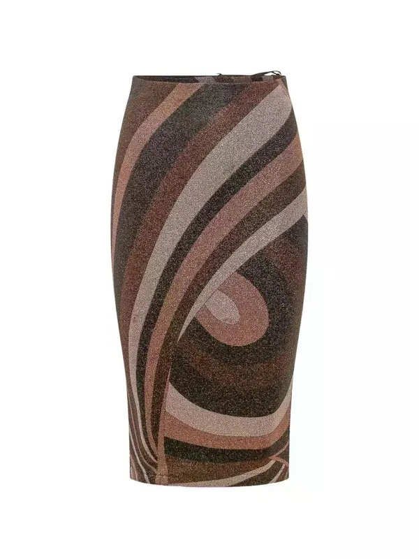 Emilio Pucci Iride-print Lurex Jersey Skirt
