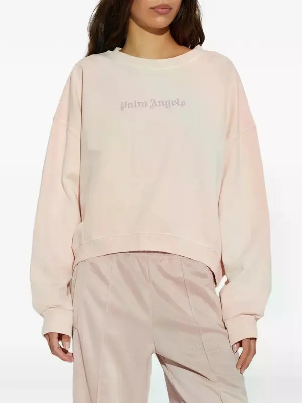Palm Angels Crystal-logo Sweatshirt