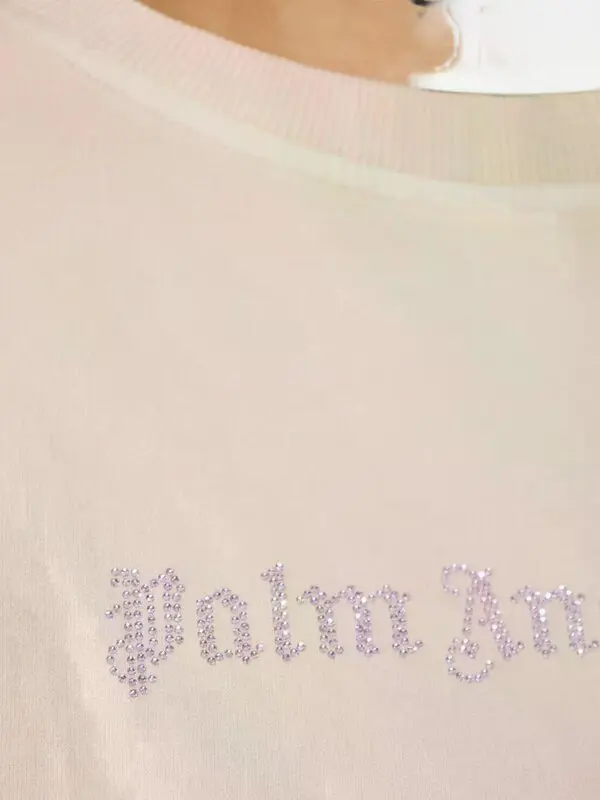 Palm Angels Crystal-logo Sweatshirt