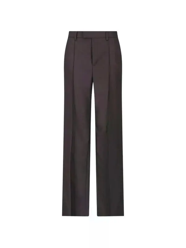 NILI LOTAN Herringbone Virgin Wool Trousers