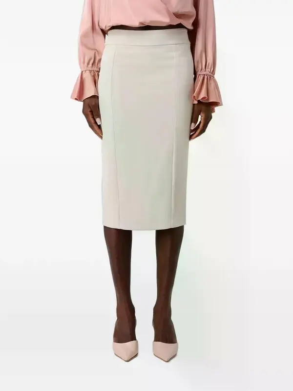 HANITA Exposed-zip Pencil Skirt