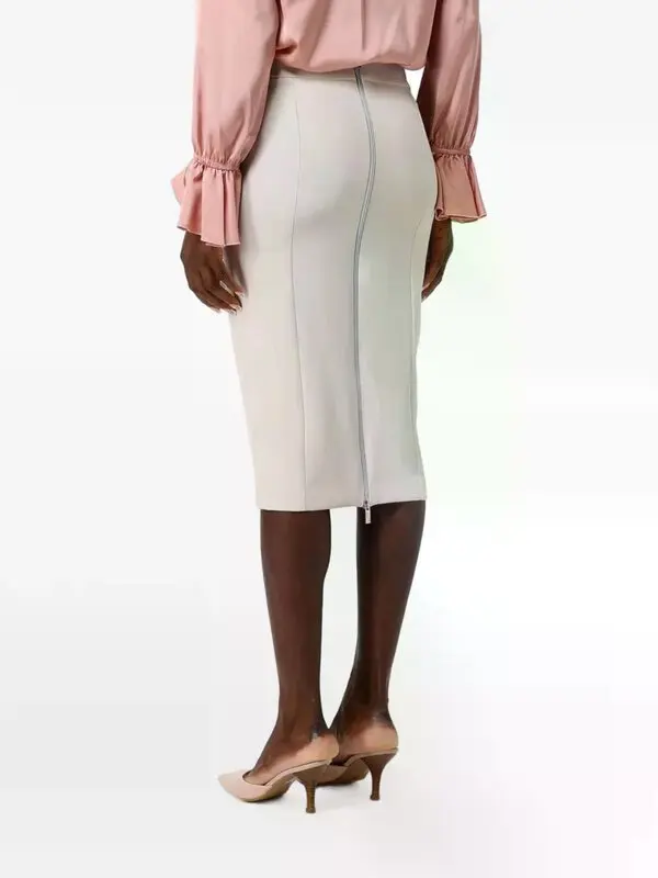 HANITA Exposed-zip Pencil Skirt