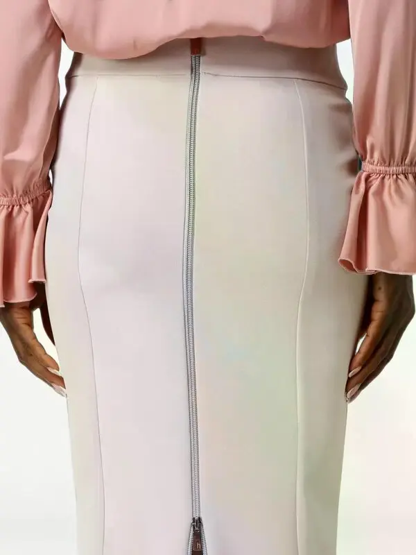HANITA Exposed-zip Pencil Skirt