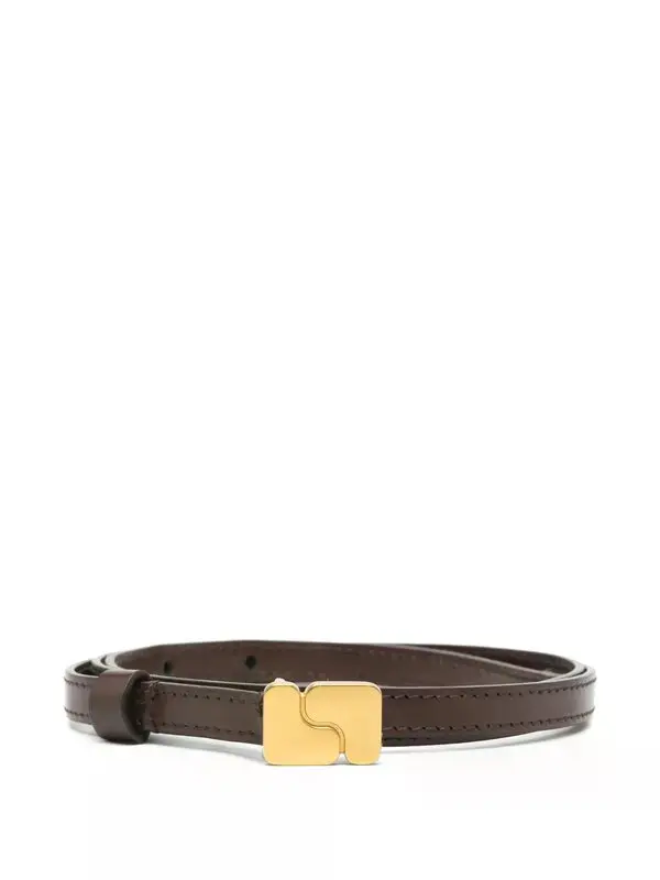 Soeur Logo-buckle Leather Belt - Brown