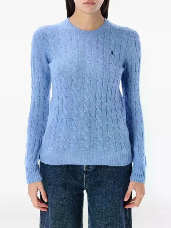 Polo Ralph Lauren Cable-knit Embroidered-logo Sweater