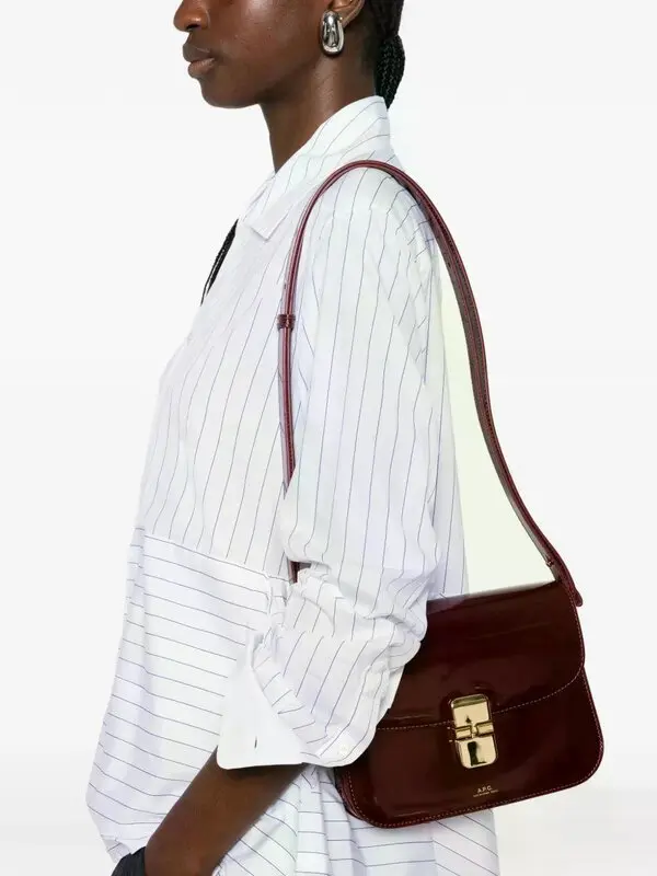 A.p.c. Small Grace Patent-leather Shoulder Bag