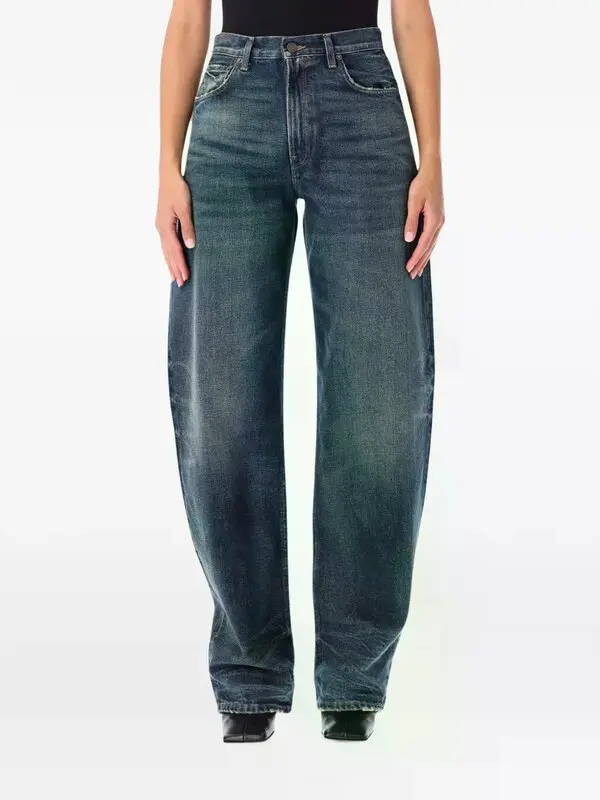 HAIKURE Bibi Faded Whiskered Tapered Jeans - Blue