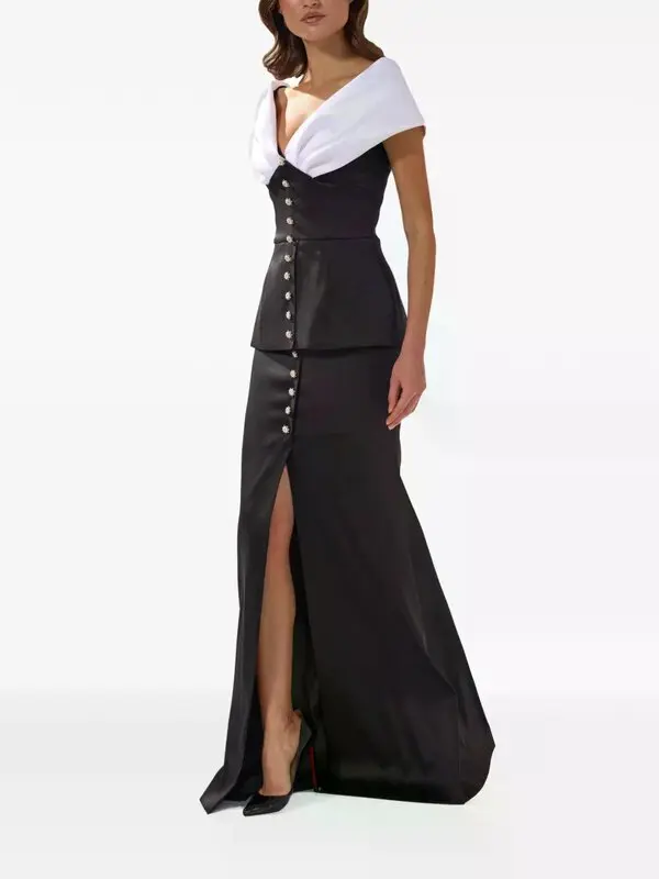SILK LOVE & LACE Tamara Peplum-waist Gown