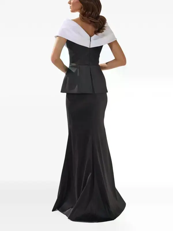 SILK LOVE & LACE Tamara Peplum-waist Gown