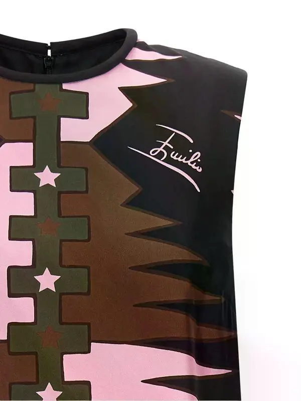 Emilio Pucci Valdimontone Print Silk Dress
