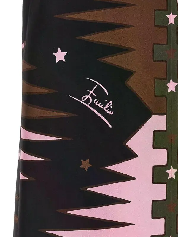 Emilio Pucci Valdimontone Print Silk Dress