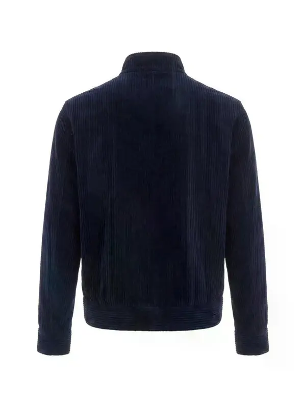 Emporio Armani Ribbed-knit Zip-up Jacket