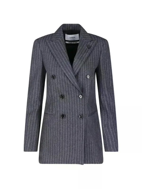 LARDINI Pinstripe Double-breasted Blazer
