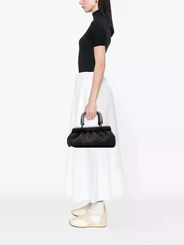 Gucci 2000-2015 Gg Canvas Wood Frame Handbag