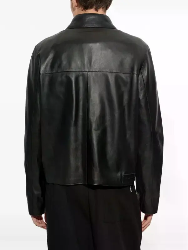 AMI Paris Lamb Leather Zipped Jacket