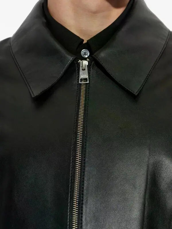 AMI Paris Lamb Leather Zipped Jacket