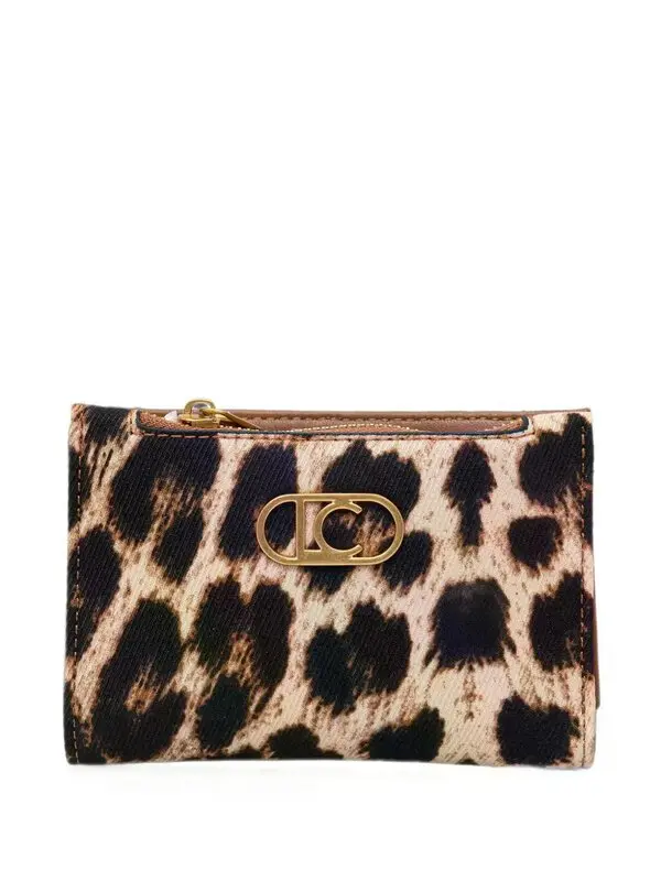 Lola Casademunt Leopard-print Logo-plaque Wallet - Neutrals
