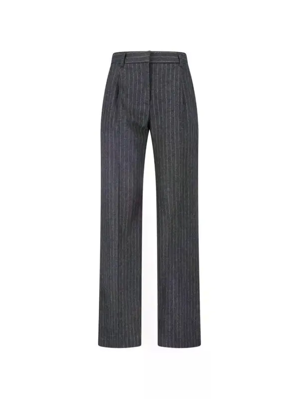 LARDINI Pinstripe-print Pleated Trousers