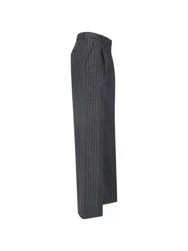 LARDINI Pinstripe-print Pleated Trousers