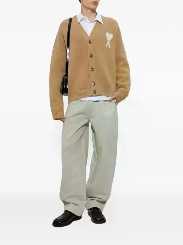 AMI Paris Cotton Track Pants With Heritage Label