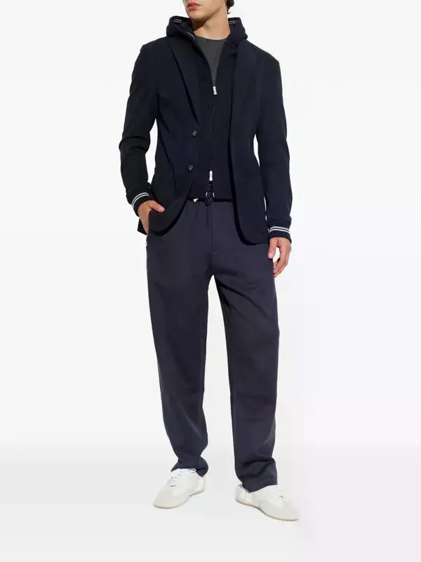 Eleventy Drawstring Straight-leg Trousers - Blue