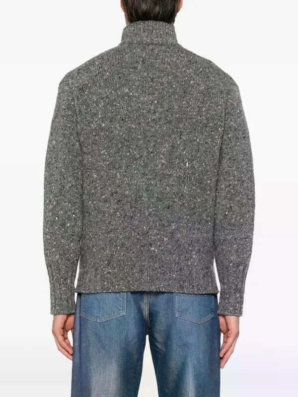 Auralee Zip-neck Knit Sweater