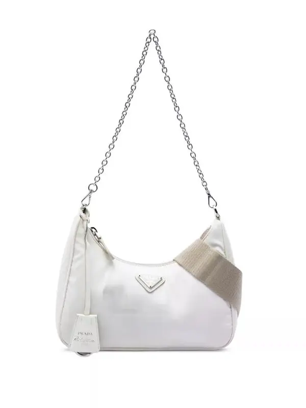 Prada 2019-2026 Tessuto Re-edition 2005 Satchel - White