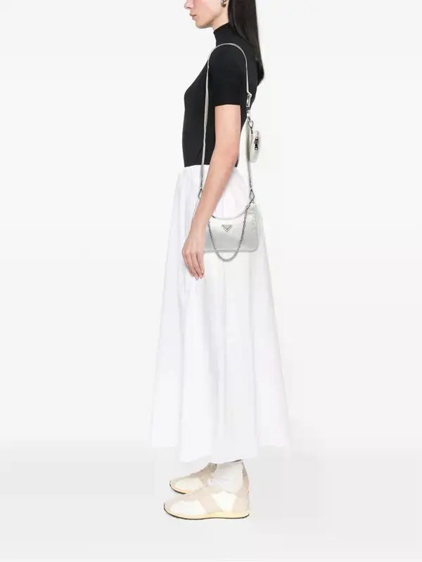 Prada 2019-2026 Tessuto Re-edition 2005 Satchel - White