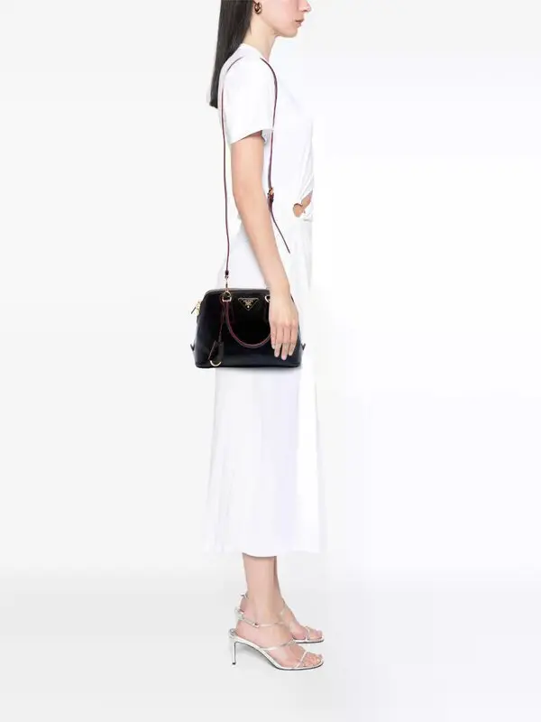 Prada 2010-2026 Small Saffiano Vernice Promenade Satchel