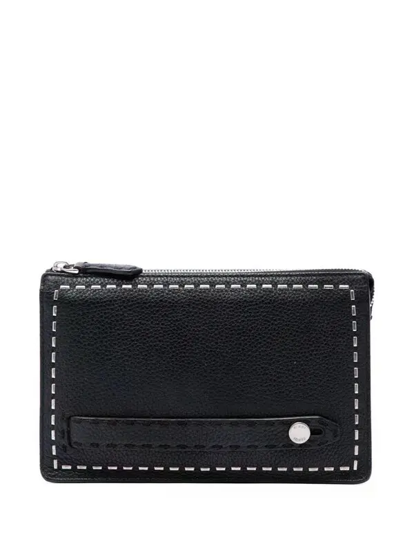 Fendi 2010-2026 Leather Selleria Clutch Bag